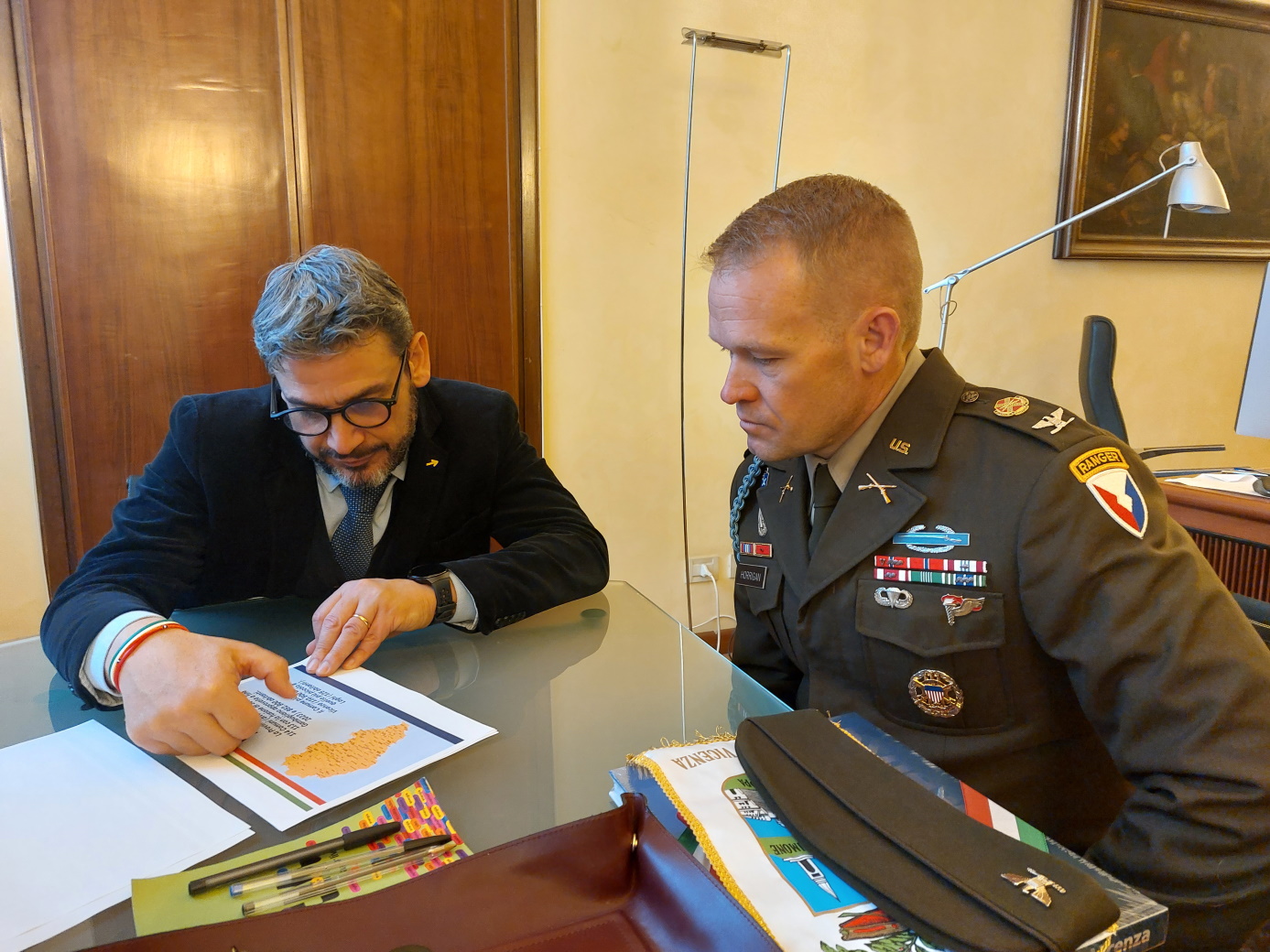 Amicizia Usa-Vicenza, col. Horrigan dal presidente provincia Nardin