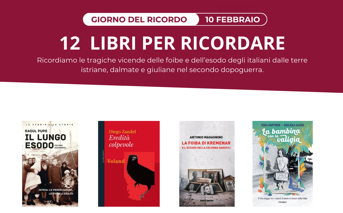 Giorno del Ricordo: le proposte di Provincia e Biblioteche Vicentine